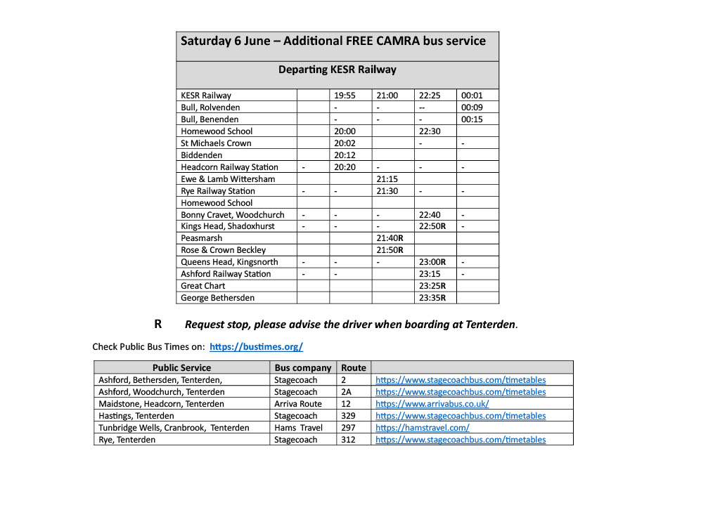 CAMRA Real Ale Festival - Kent & East Sussex Railway